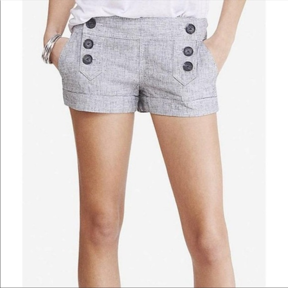 Express | Shorts | Express Linen Sailor Short Shorts With Oversized ...